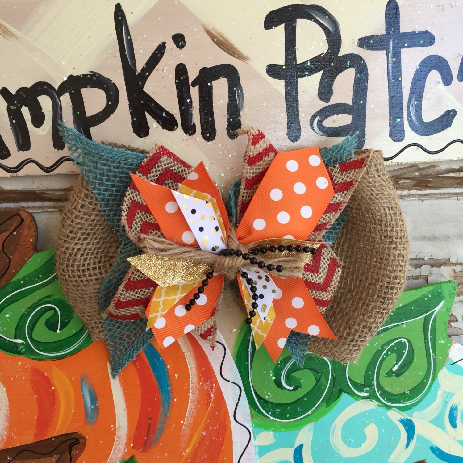 Fall Door Hanger Pumpkin Door Decor Autumn Door Sign | Etsy