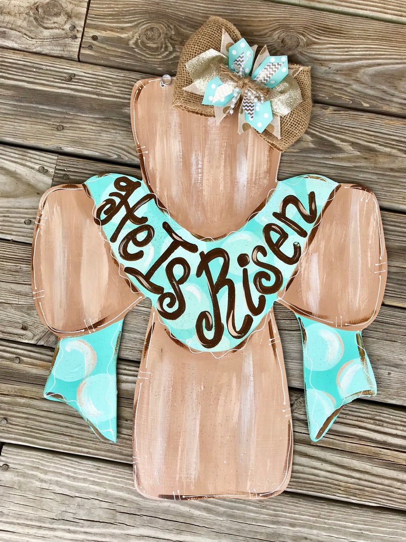 Easter Cross Cross Door Hanger Personalized Door Hanger | Etsy
