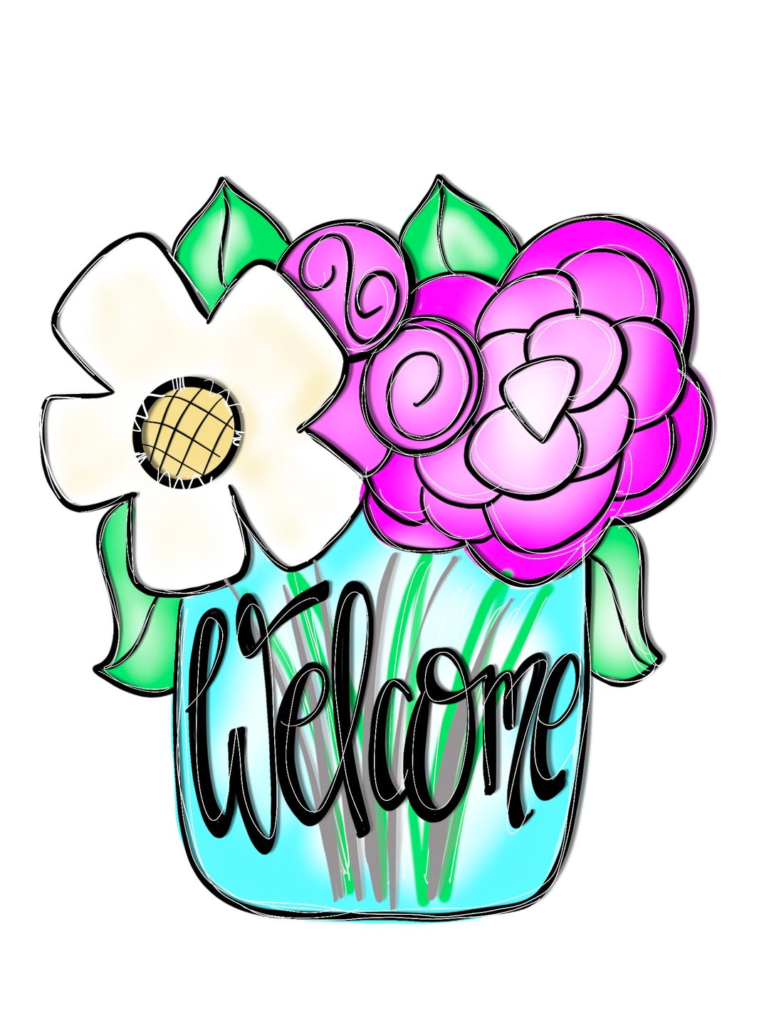 TEMPLATE - Spring Template Door Hanger Template - DIY Door Hanger ...
