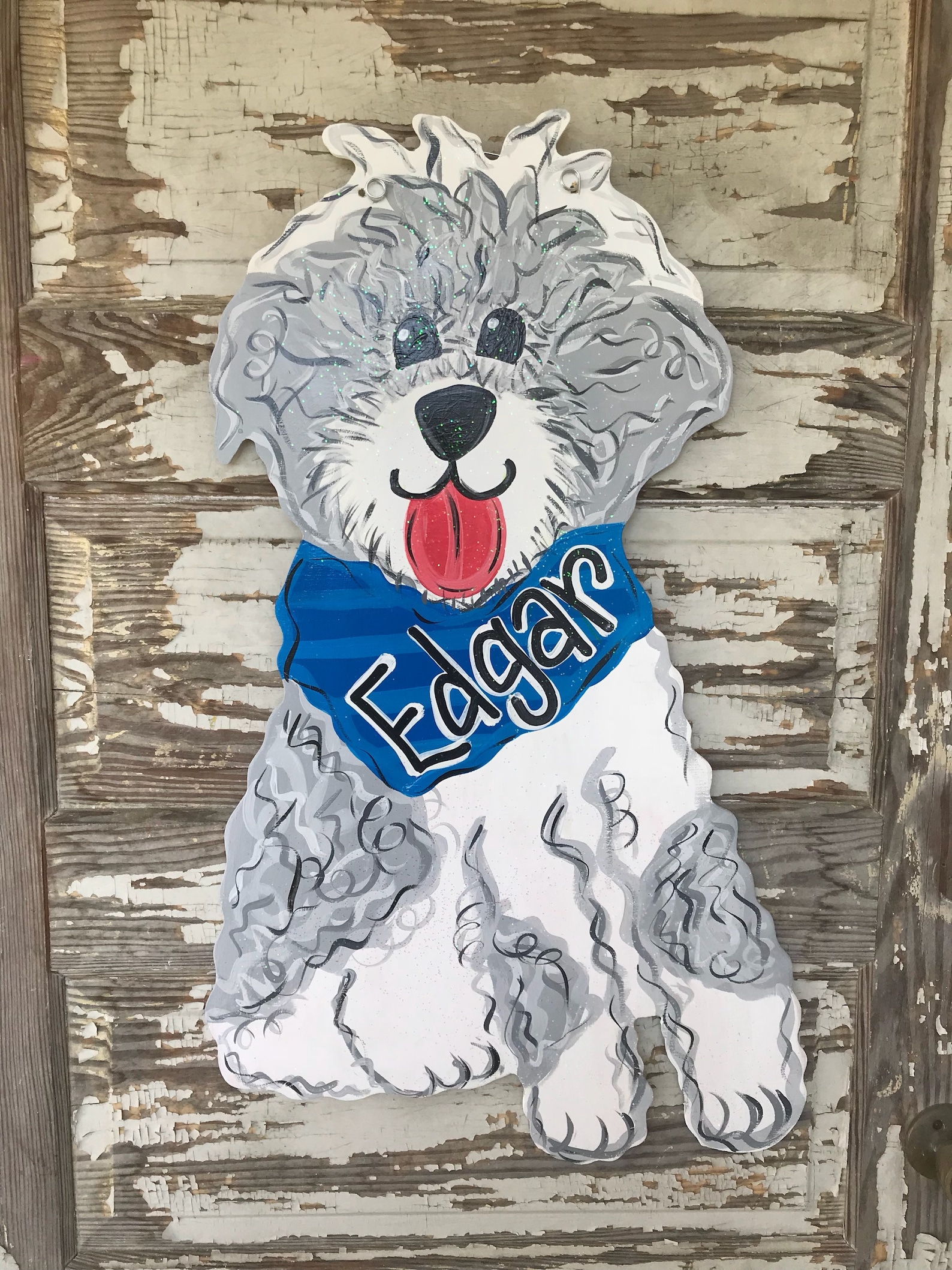 Dog Door Hanger Dog Sign Pet Door Hanger Dog Wreath - Etsy