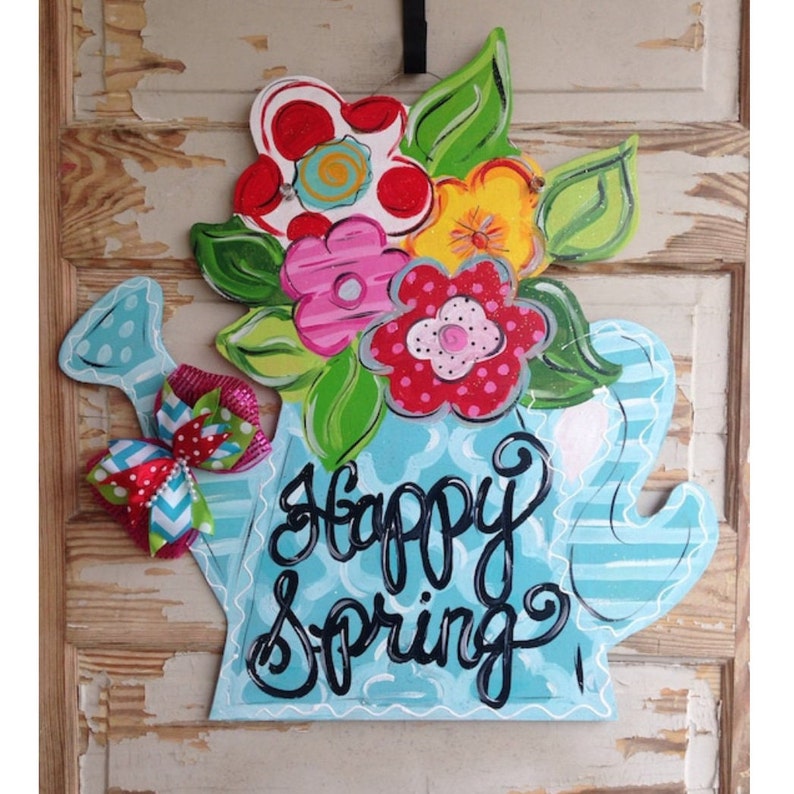 TEMPLATE Spring Template Door Hanger Template DIY Door - Etsy
