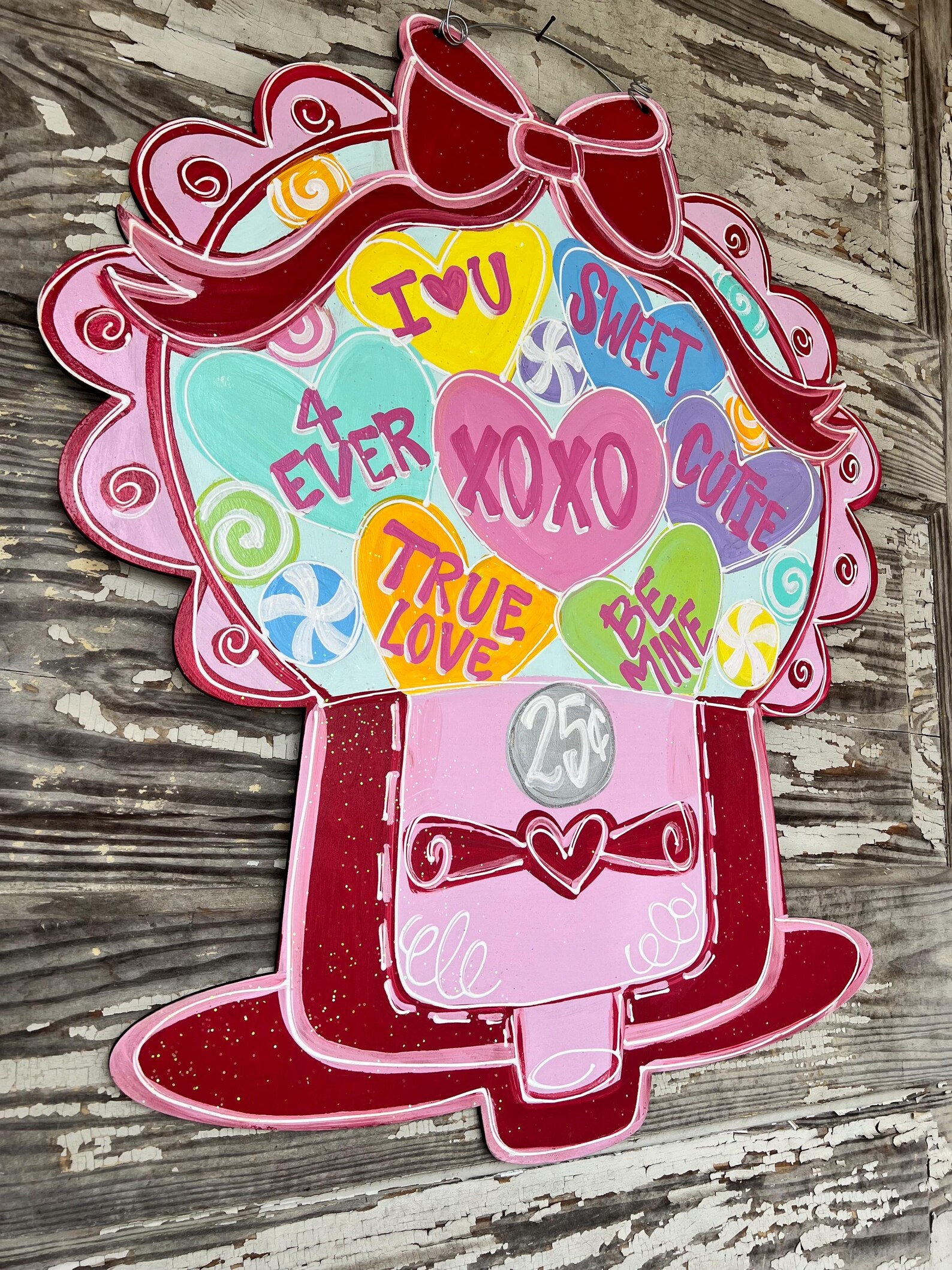 Personalized Door Hanger - Valentine's Day Door Hanger - Valentine Door ...