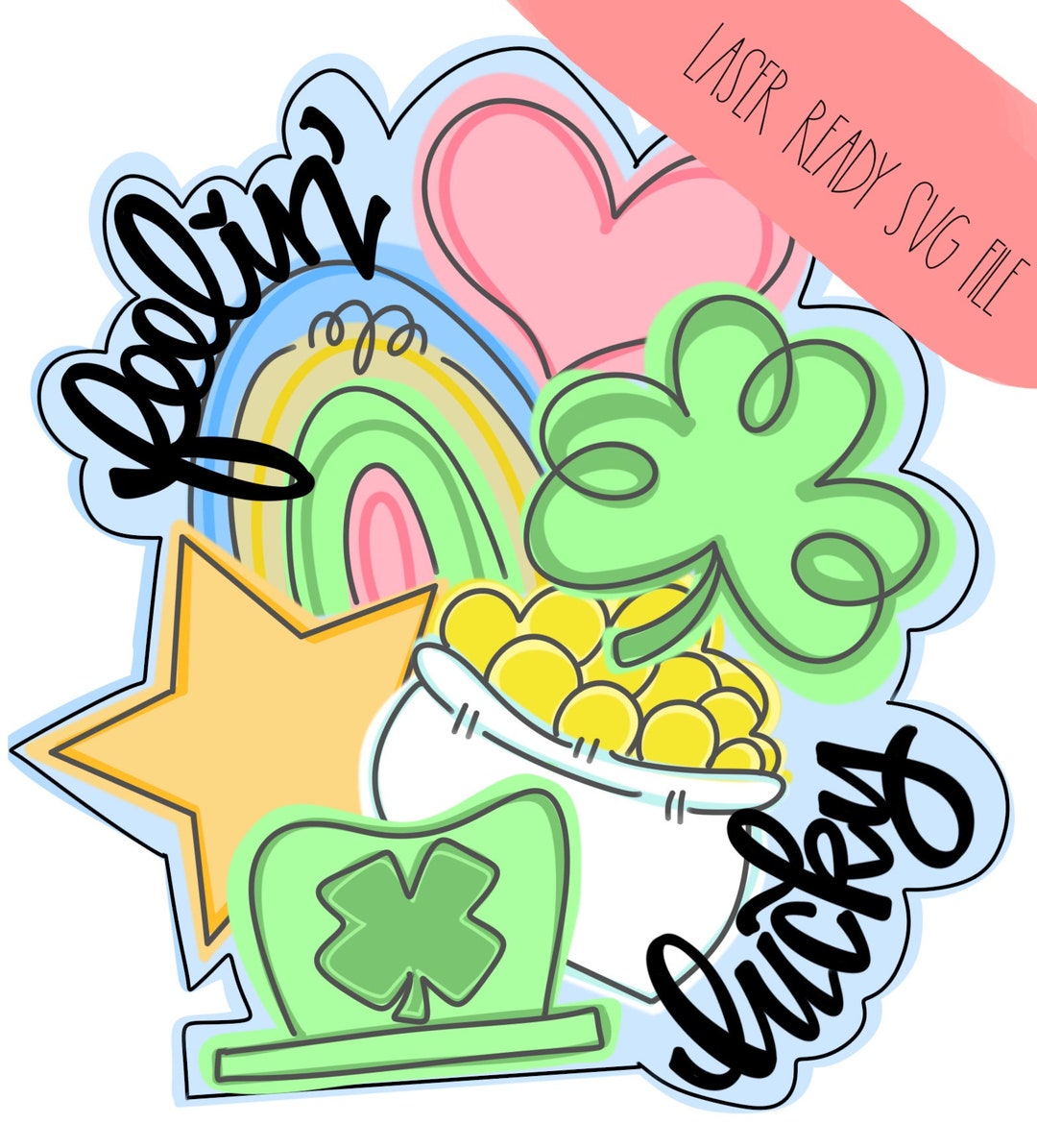 SVG File - Laser Ready File -st. Patricks Day Day SVG File - Laser Cut ...