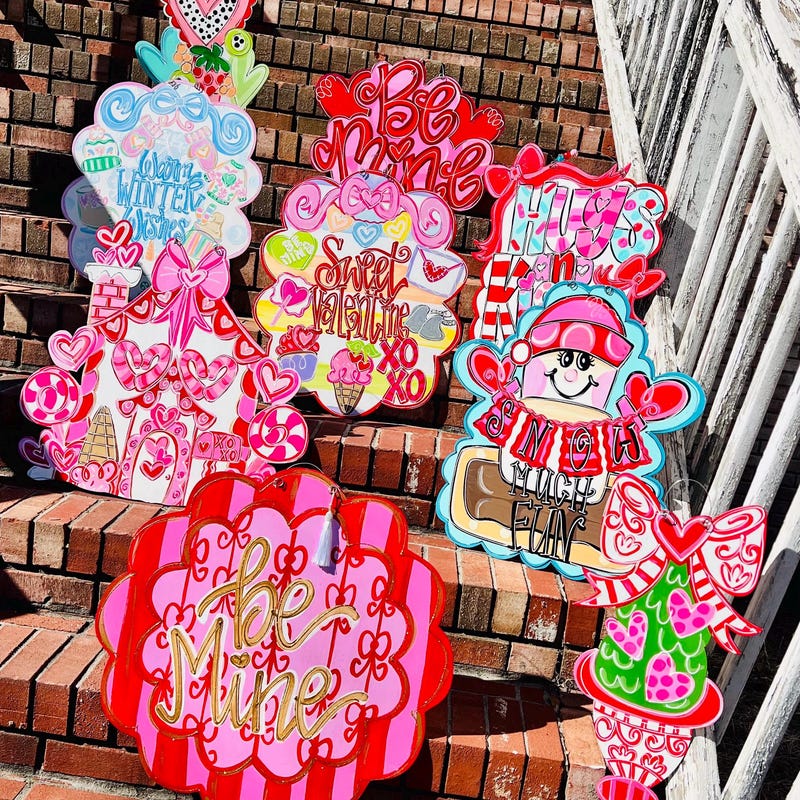 Valentine Wreath Door Decor - Etsy