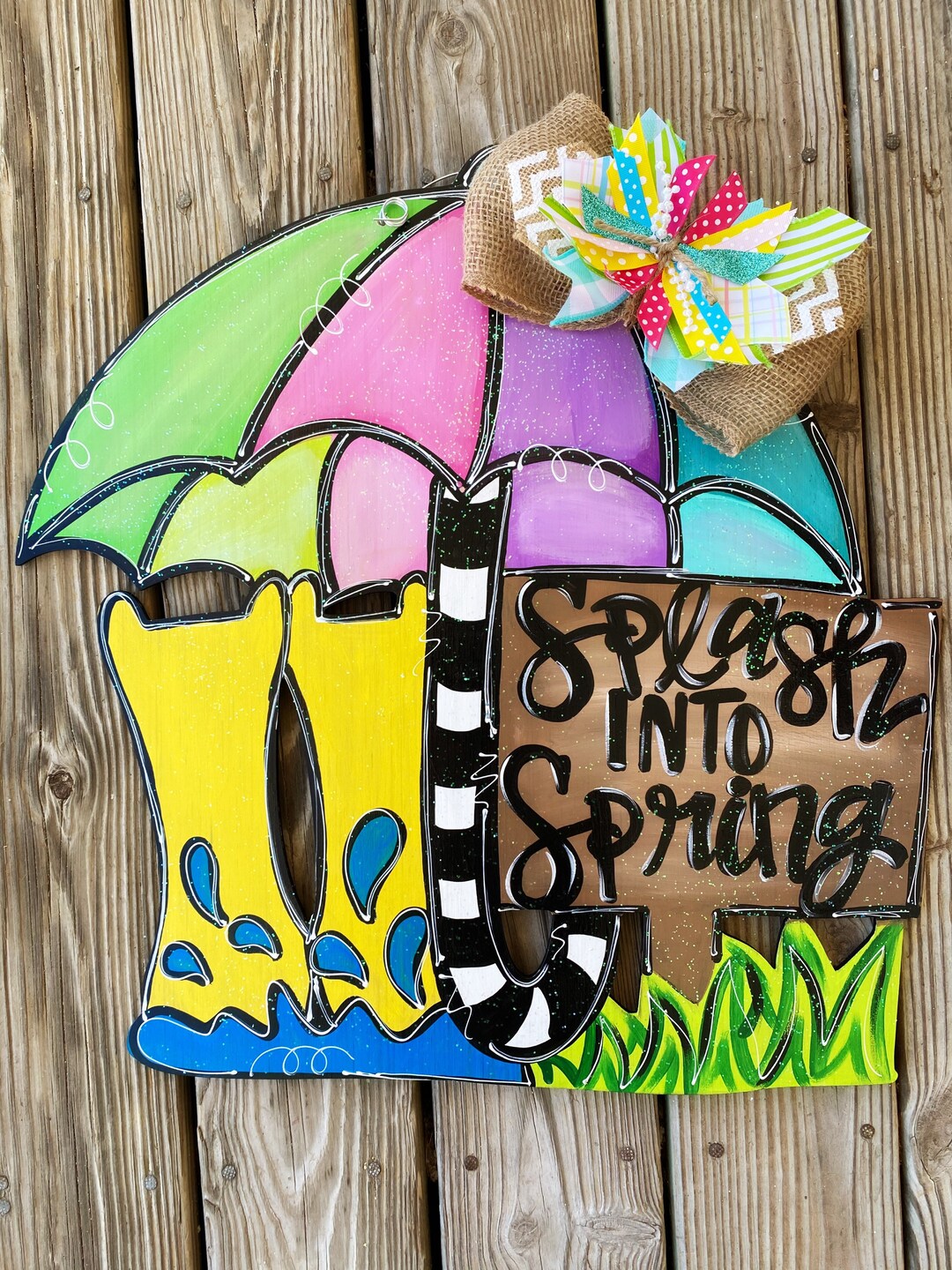Spring Door Hanger - Summer Door Hanger - Spring Decor - Spring Door ...
