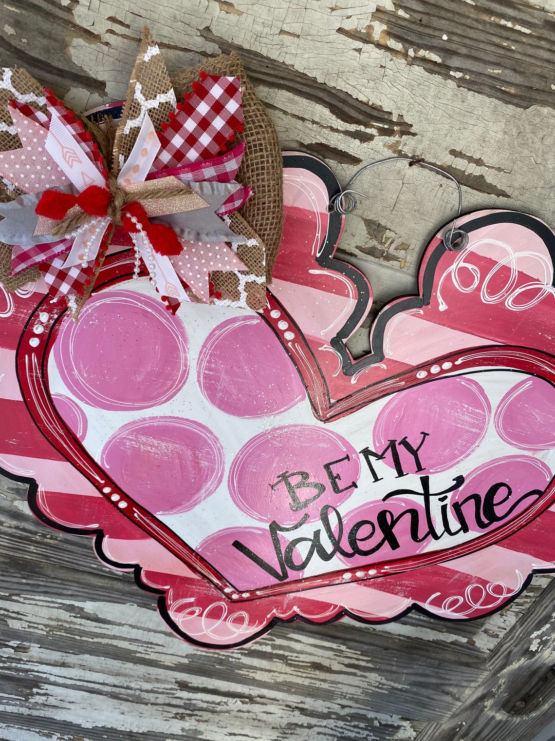 Personalized Door Hanger Valentine's Day Door Hanger - Etsy