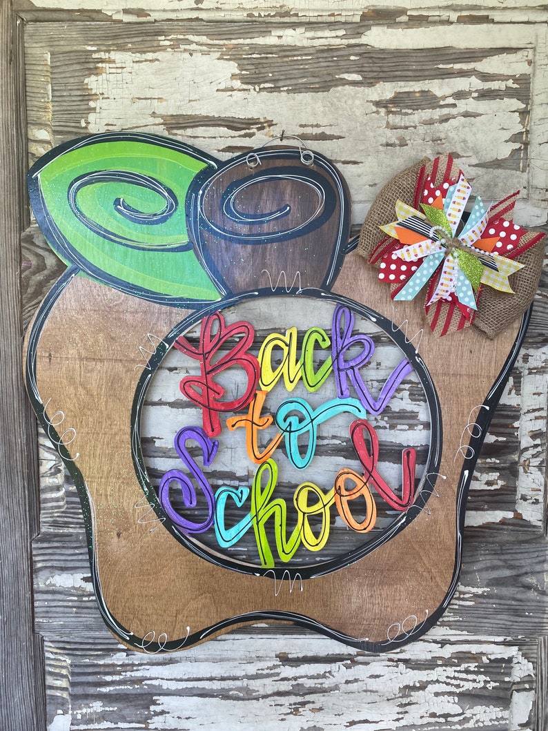 Back to School Door Hanger - School Door Hanger - Classroom Door Decor ...