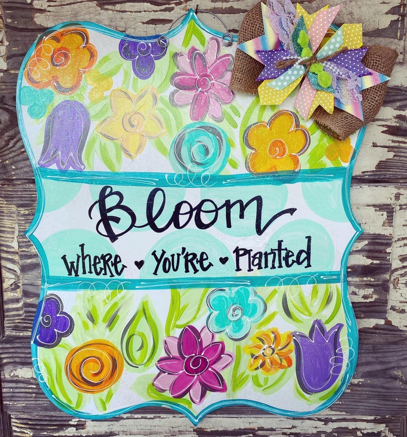 TEMPLATE - Spring Template Door Hanger Template - DIY Door Hanger ...