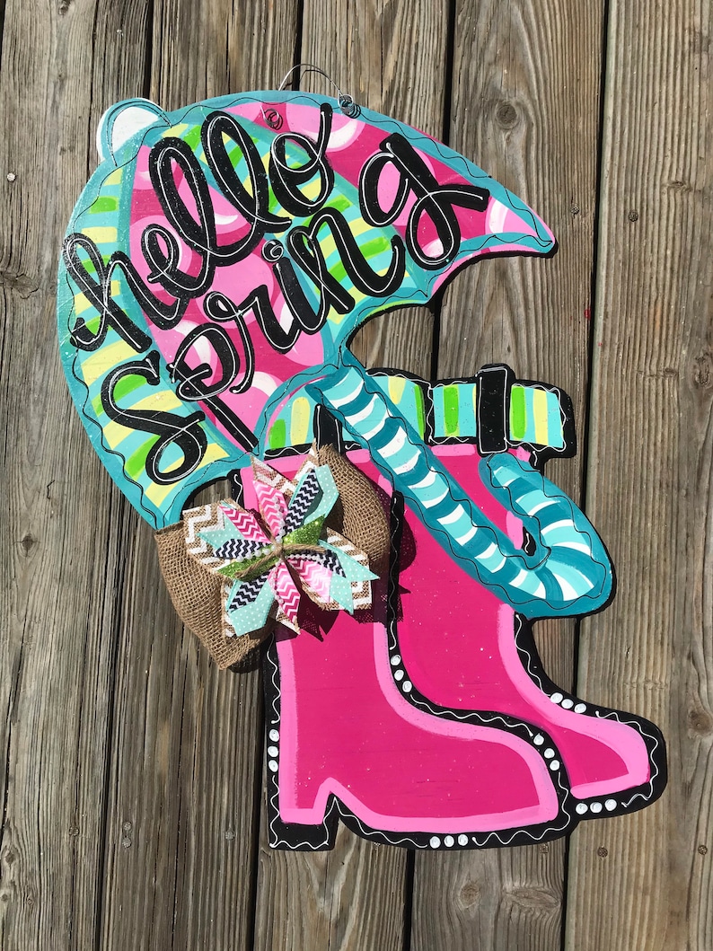 Spring Door Hanger - Summer Door Hanger - Spring Decor - Spring Door ...