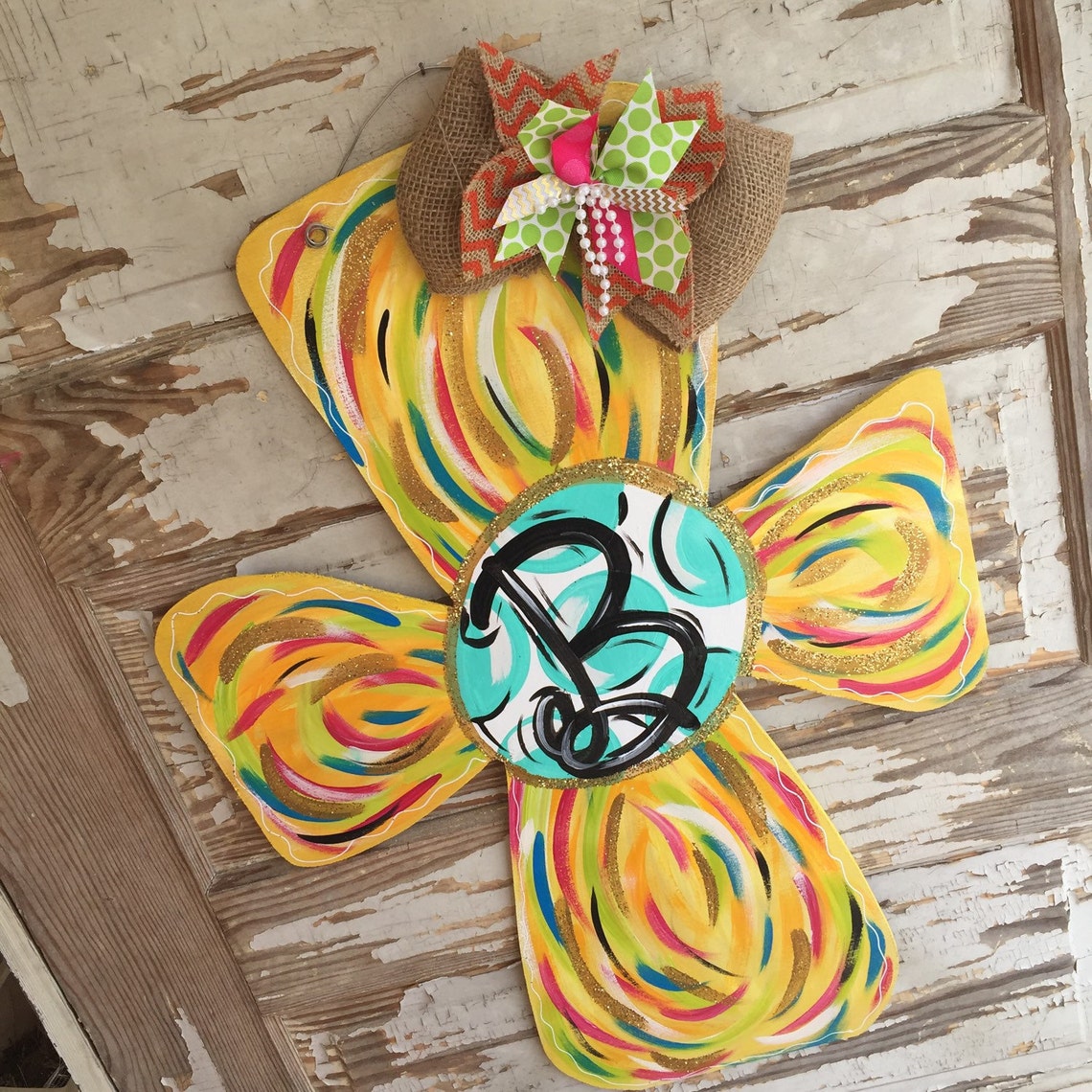Cross Door Hanger Personalized Door Hanger Spring Door - Etsy