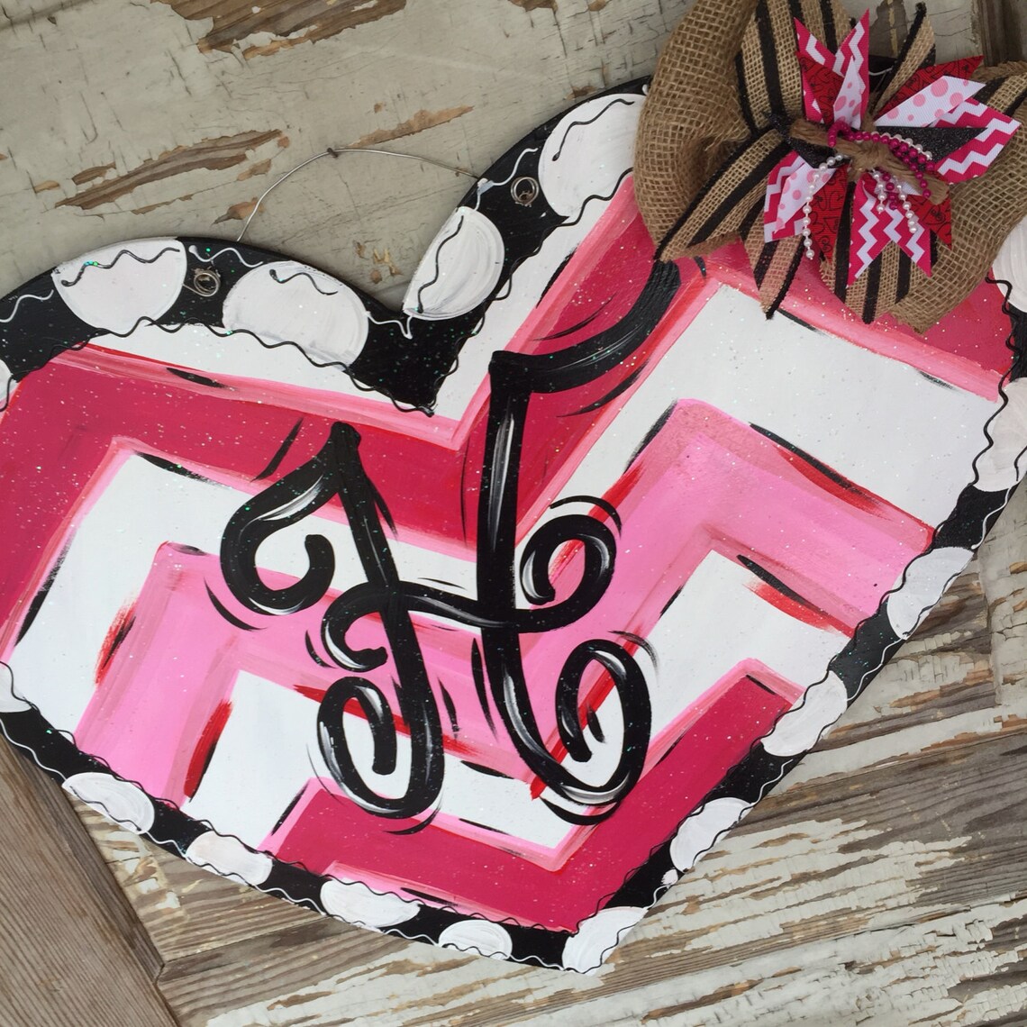 Valentine's Day Door Hanger Personalized Door Hanger | Etsy