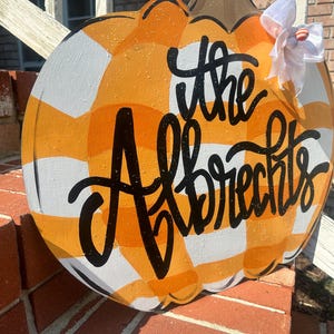 Fall Door Hanger - Pumpkin Door Decor - Autumn Door Sign - Thanksgiving ...