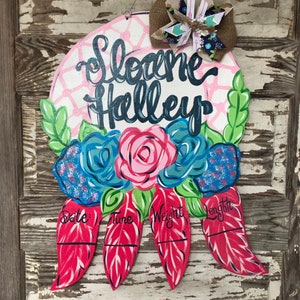 Personalized Baby Door Hanger - Birth Announcement - Hospital Door ...