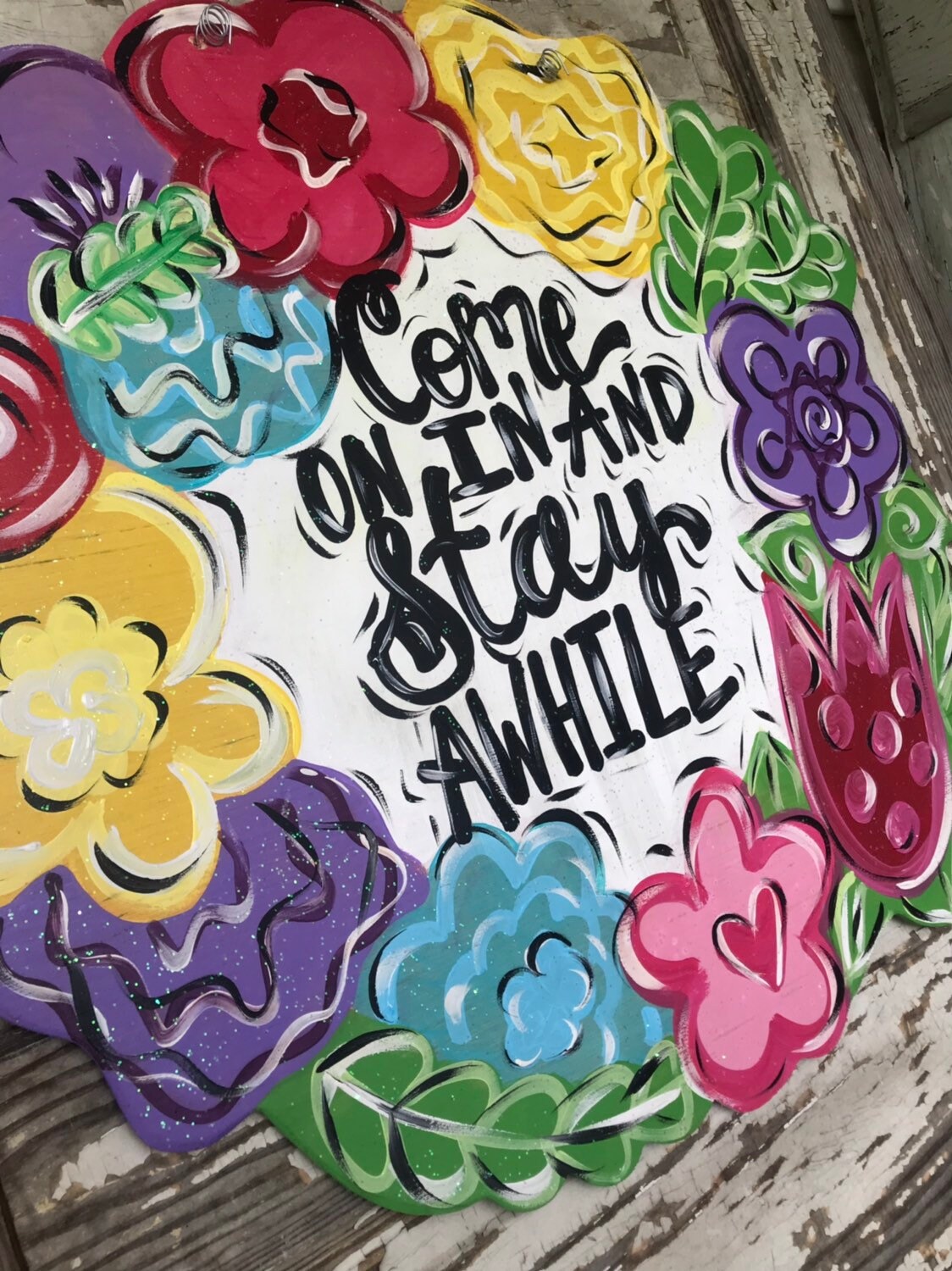 Spring Wreath Spring Door Hanger Floral Wreath Floral | Etsy