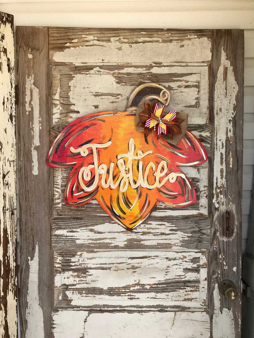 Personalized Fall Door Hanger - Autumn Door Hanger - Fall Door Decor ...