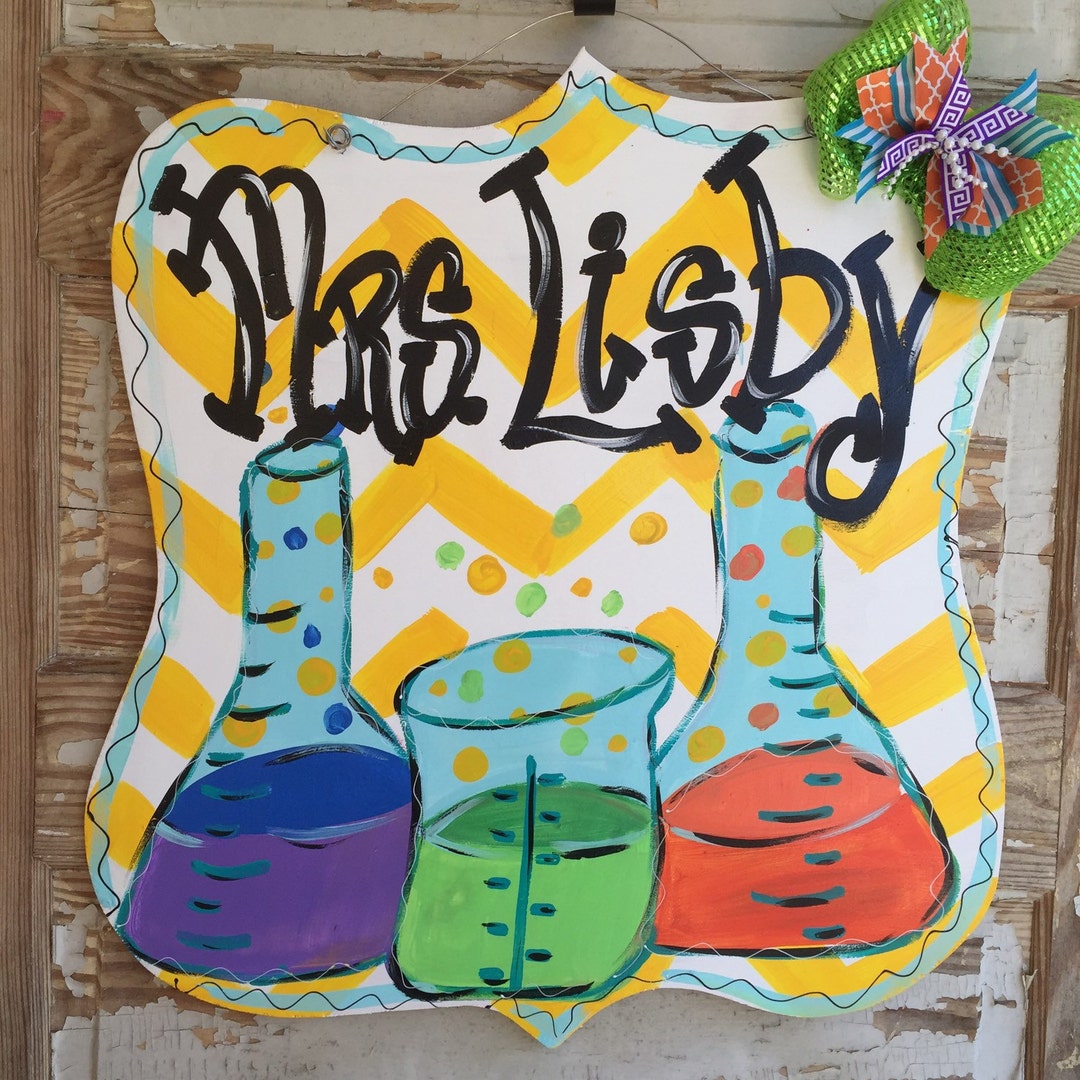Science Chemistry School Teacher Classroom Door Hanger - Etsy