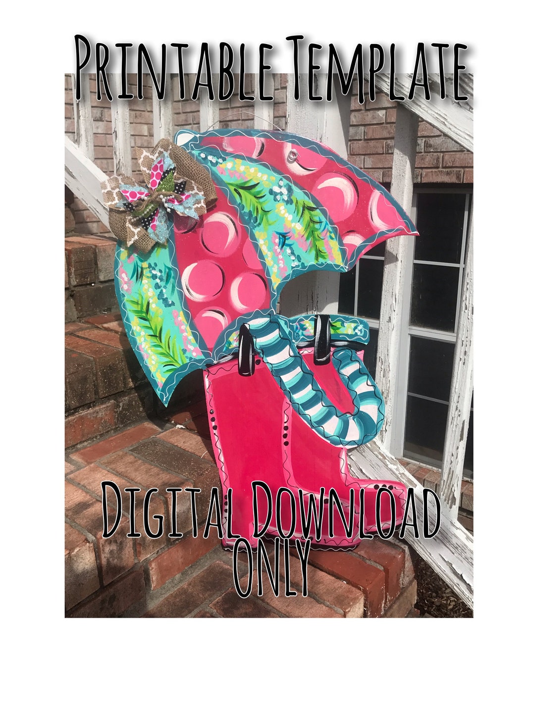 TEMPLATE - Spring Template Door Hanger Template - DIY Door Hanger ...