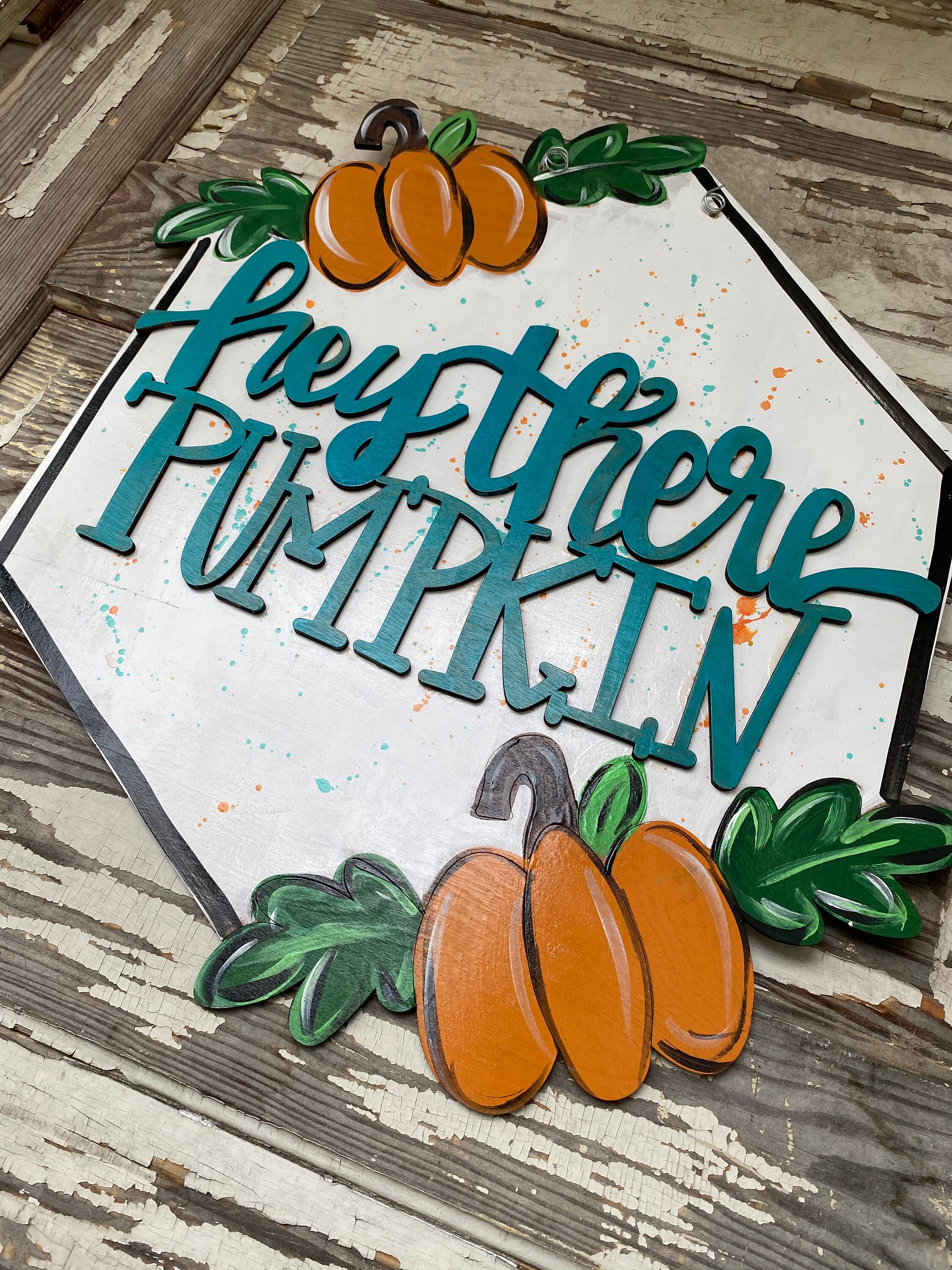 Fall Door Hanger - Pumpkin Door Decor - Autumn Door Sign - Thanksgiving ...