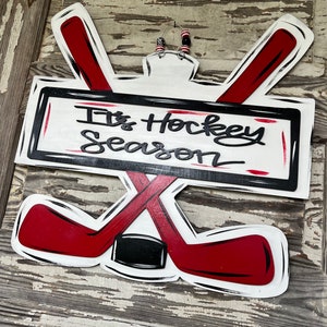 Hockey Door Hanger - Hockey Sign - Hockey Door Decor - Sports Door ...