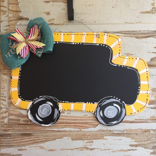 TEMPLATE Door Hanger: School Bus - Etsy
