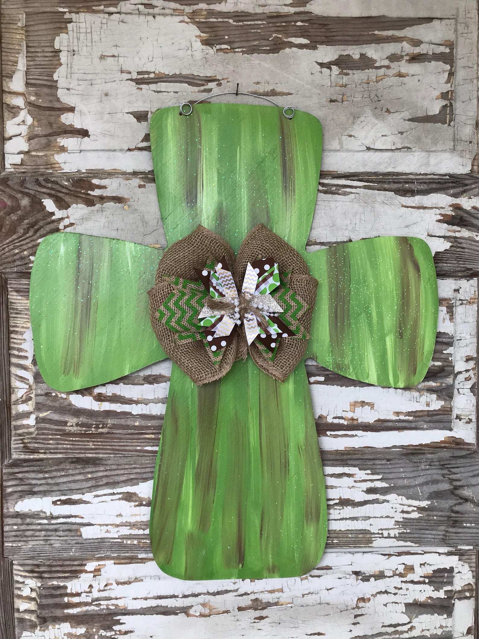 Cross Door Hanger Personalized Door Hanger Spring Door - Etsy