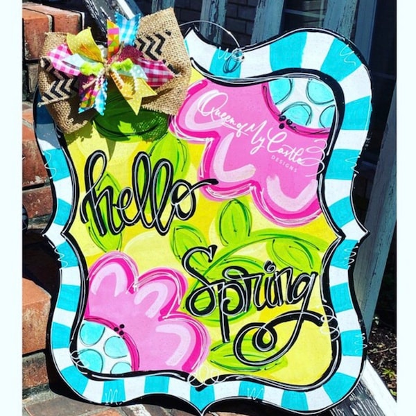 Spring Door Hanger - Etsy