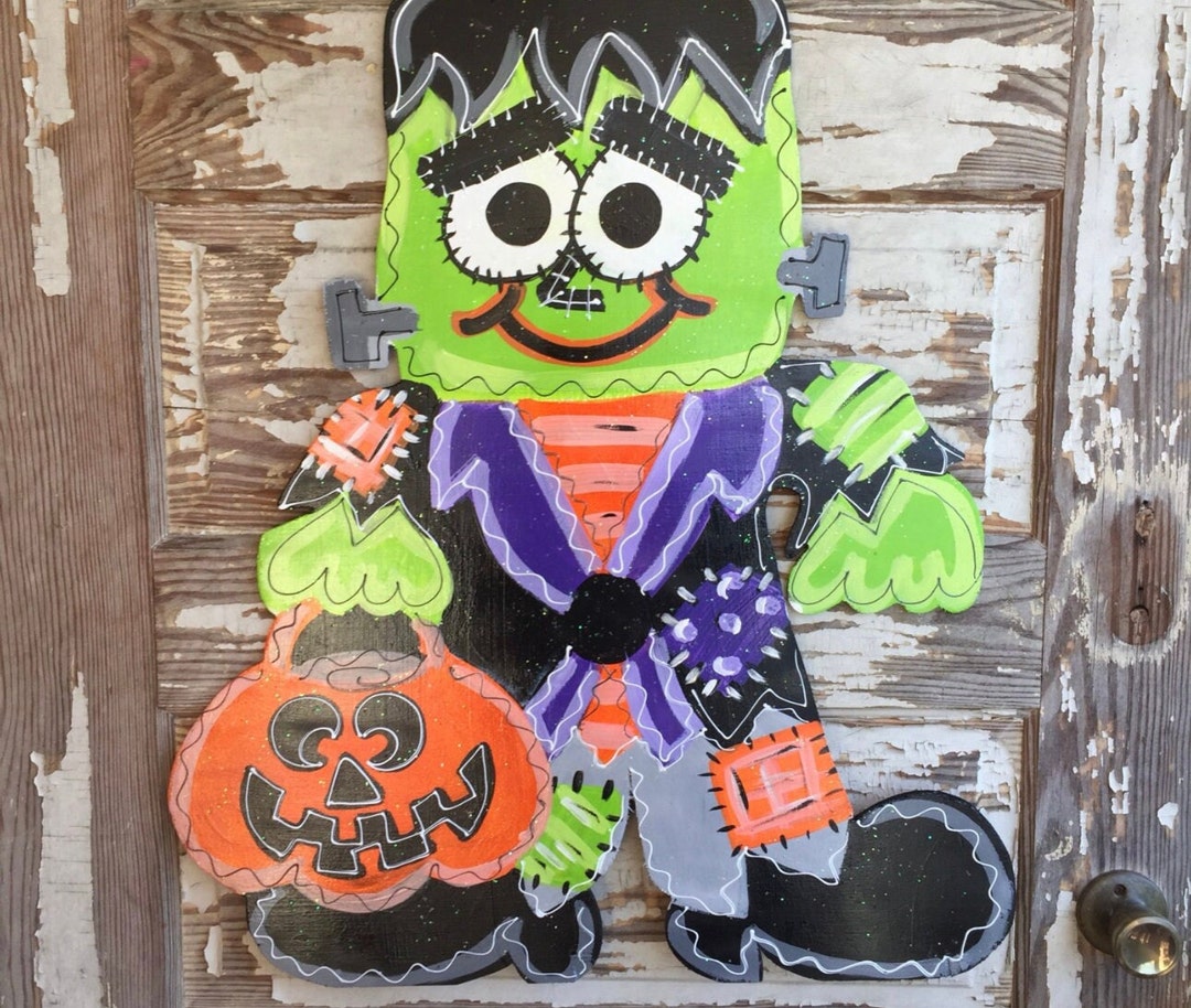 TEMPLATE - Halloween Template - Door Hanger Template - DIY Door Hanger ...