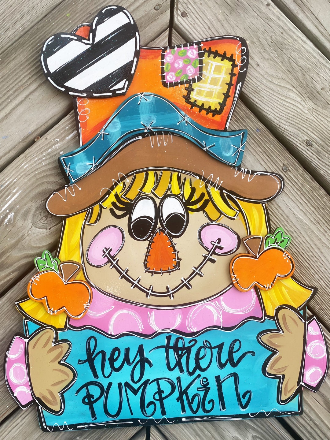 Fall Door Hanger - SCARECROW Door Hanger - Autumn Door Decor - Fall ...
