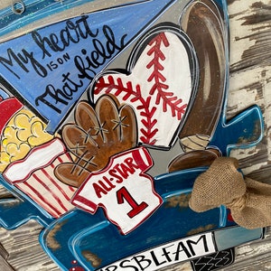 Baseball Door Hanger - Baseball Sign - Baseball Door Decor - Sports ...