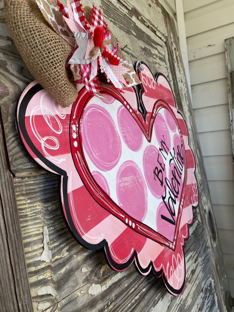 Personalized Door Hanger Valentine's Day Door Hanger - Etsy