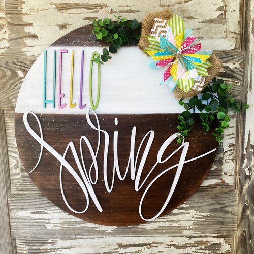 Spring Door Hanger Summer Door Hanger Spring Decor - Etsy