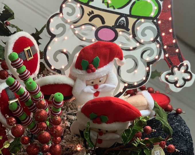 Christmas Tree Topper - Santa Tree Topper - Christmas Tree Decor ...