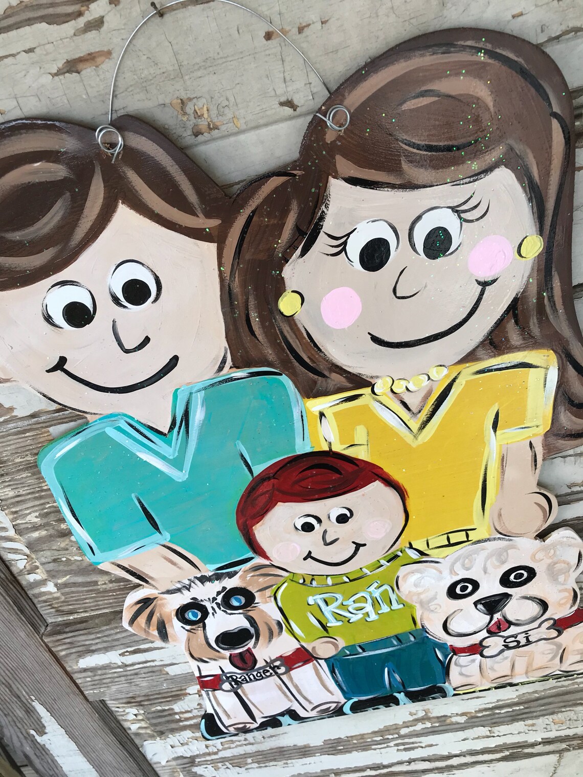 Personalized Family Door Hanger Custom Family Door Hanger - Etsy