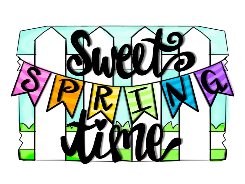 TEMPLATE Spring Template Door Hanger Template DIY Door | Etsy