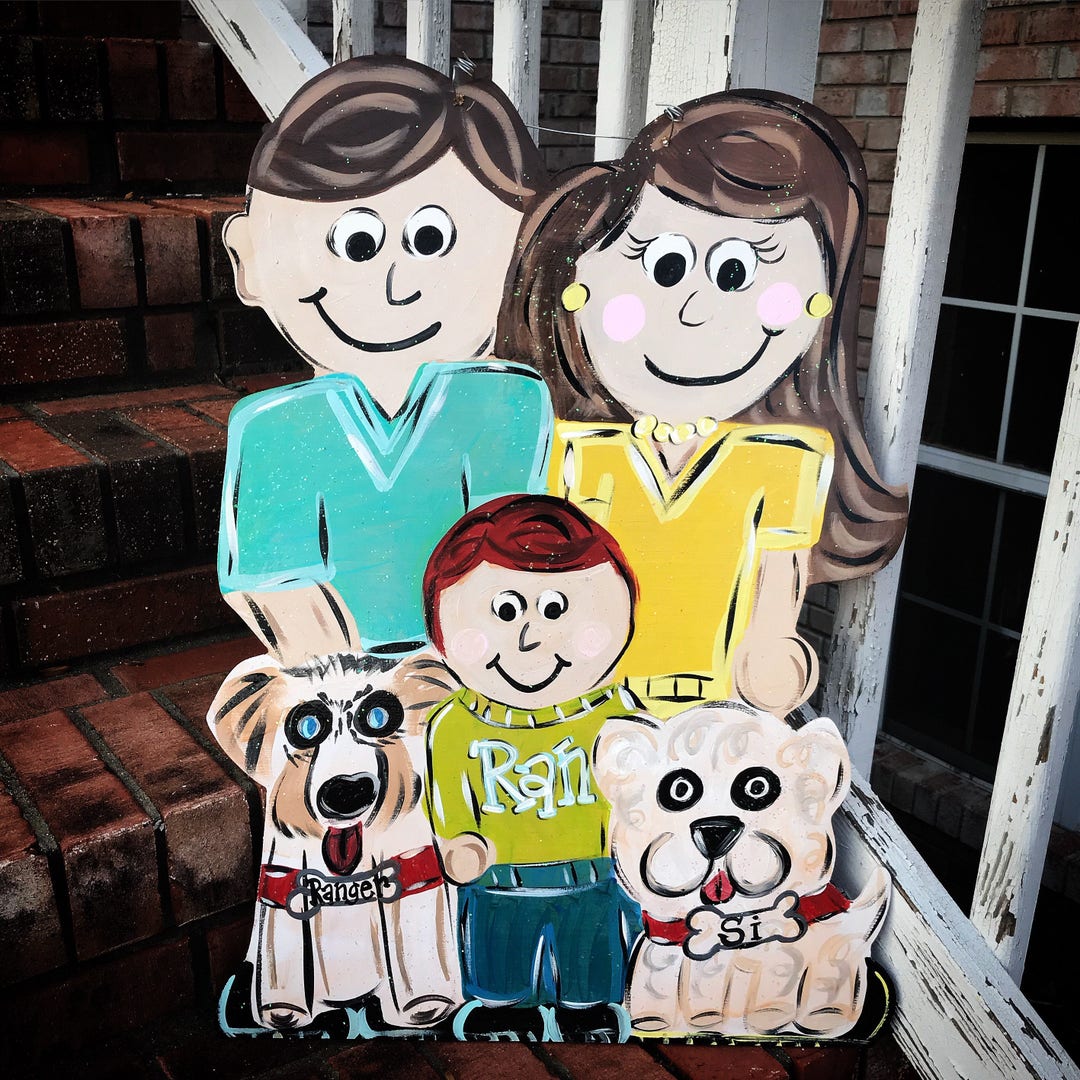 Personalized Family Door Hanger Custom Family Door Hanger Personalized ...