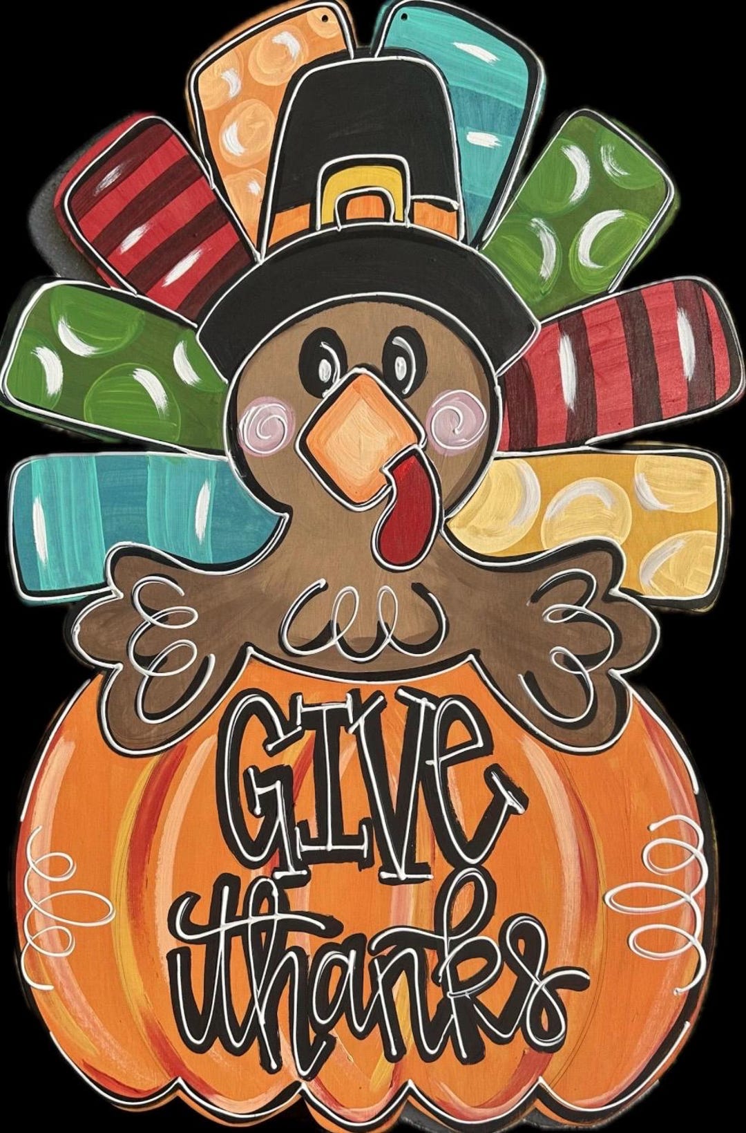 TEMPLATE - Thanksgiving Template - Door Hanger Template - DIY Door ...