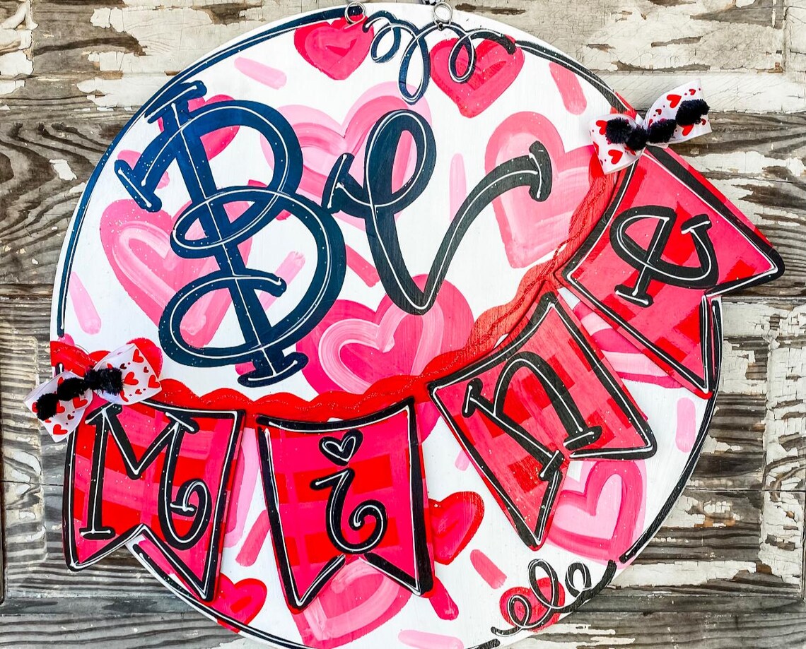TEMPLATE Valentines Template - Door Hanger Template DIY Door Hanger ...