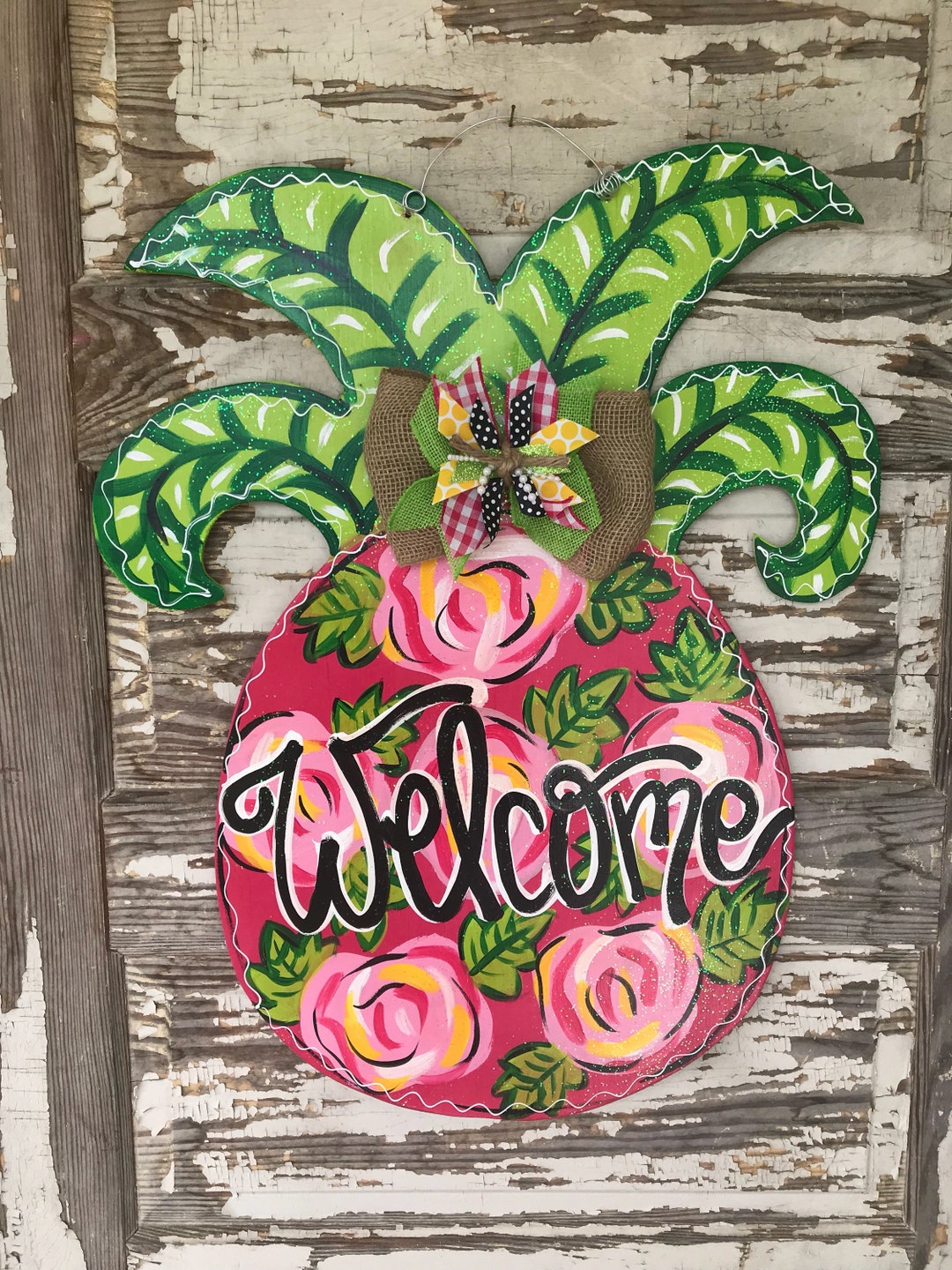 Personalized Door Hanger - Spring Door Hanger - Summer Door Hanger ...
