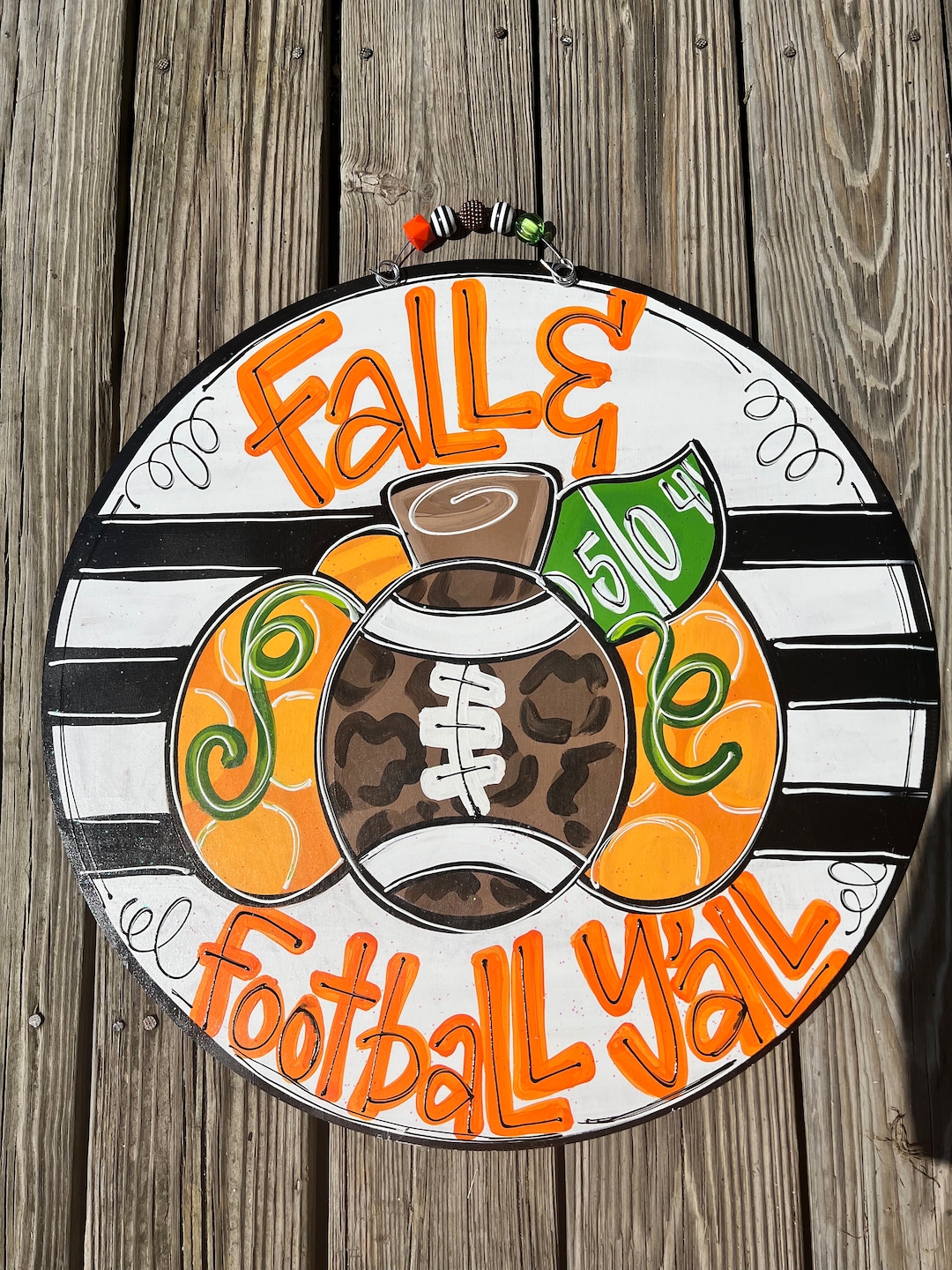 Football Door Hanger - Football Sign - Football Door Decor - Sports ...