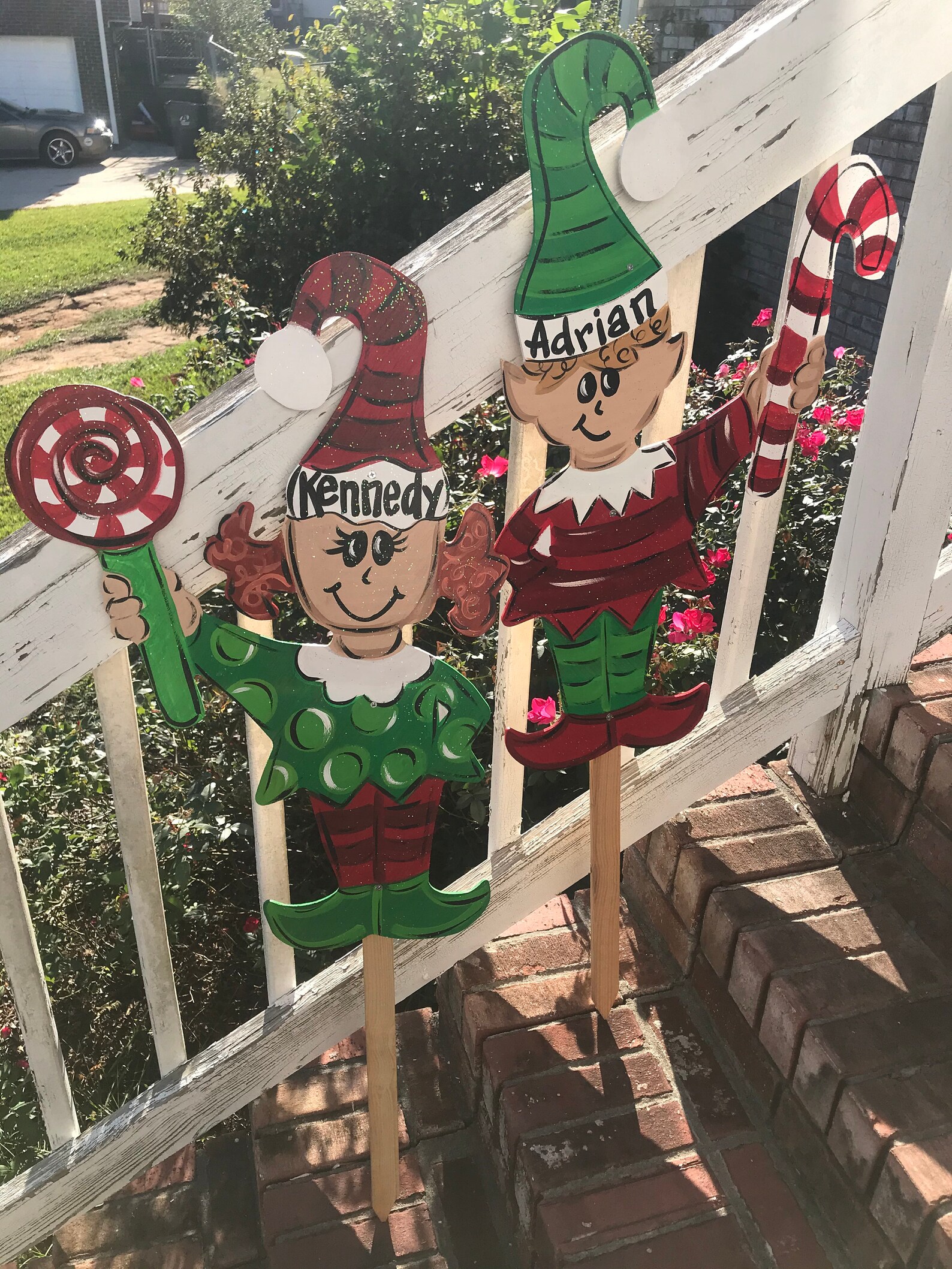 Christmas Yard Stake - Elf Yard Stake - Holiday Yard Decor - Christmas ...