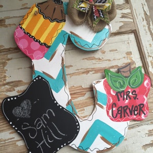 Teacher Door Hanger - Personalized Teacher Sign - Teacher Gift ...