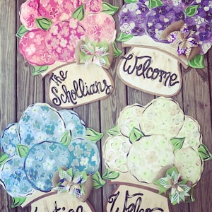 Spring Door Hanger- Hydrangea Wreath - Spring Decor - Door Decoration ...