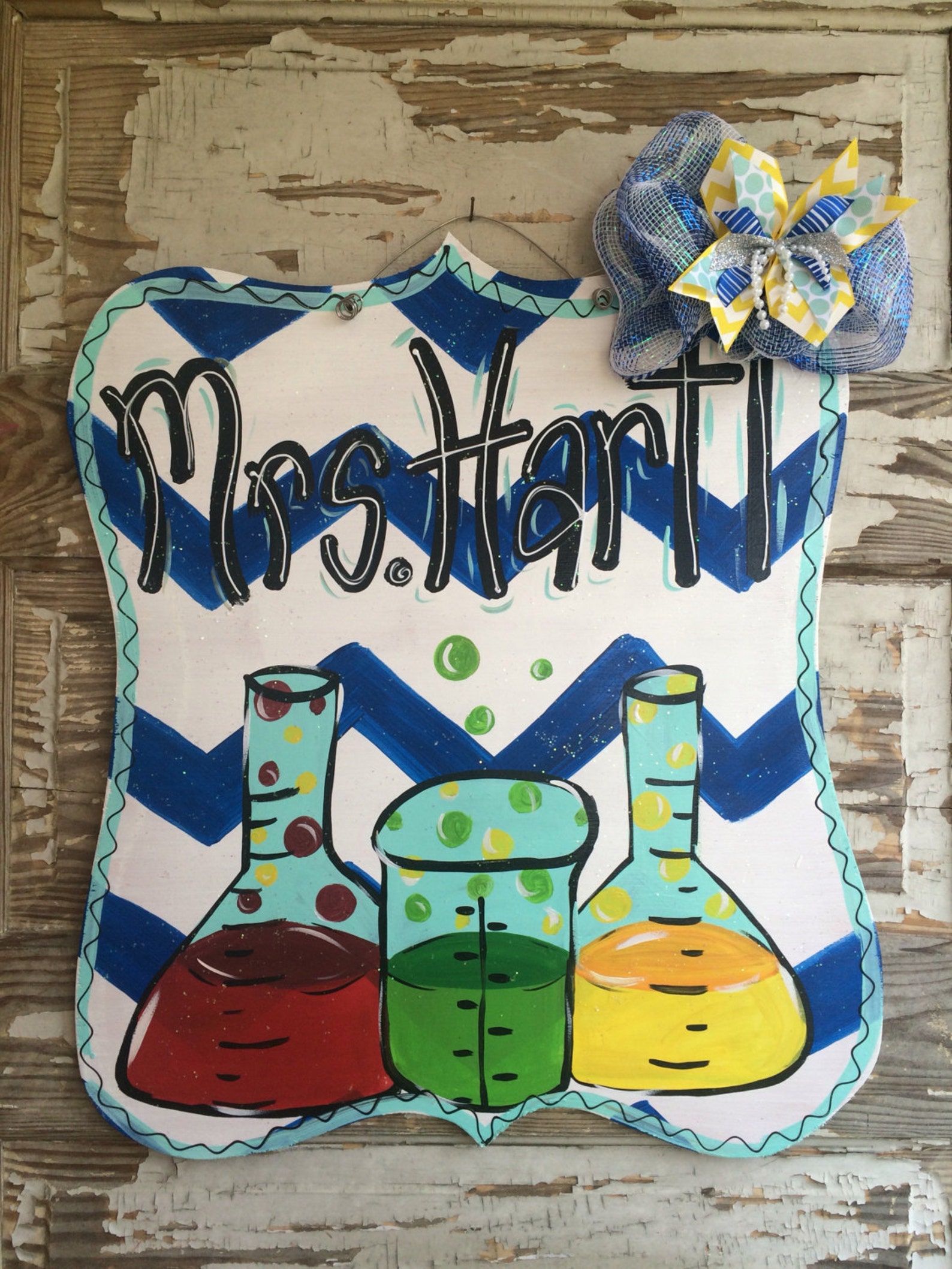 Science Chemistry School Teacher Classroom Door Hanger - Etsy