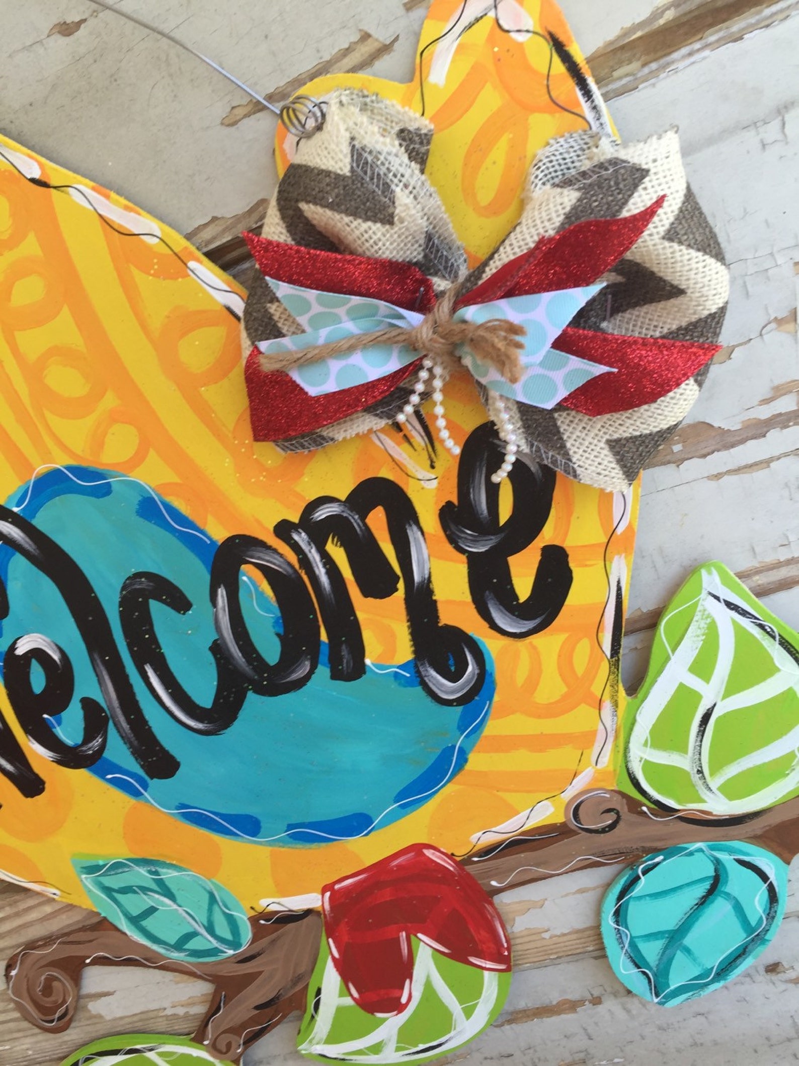 Bird Classroom Welcome Home Spring Summer Bright Door Hanger - Etsy