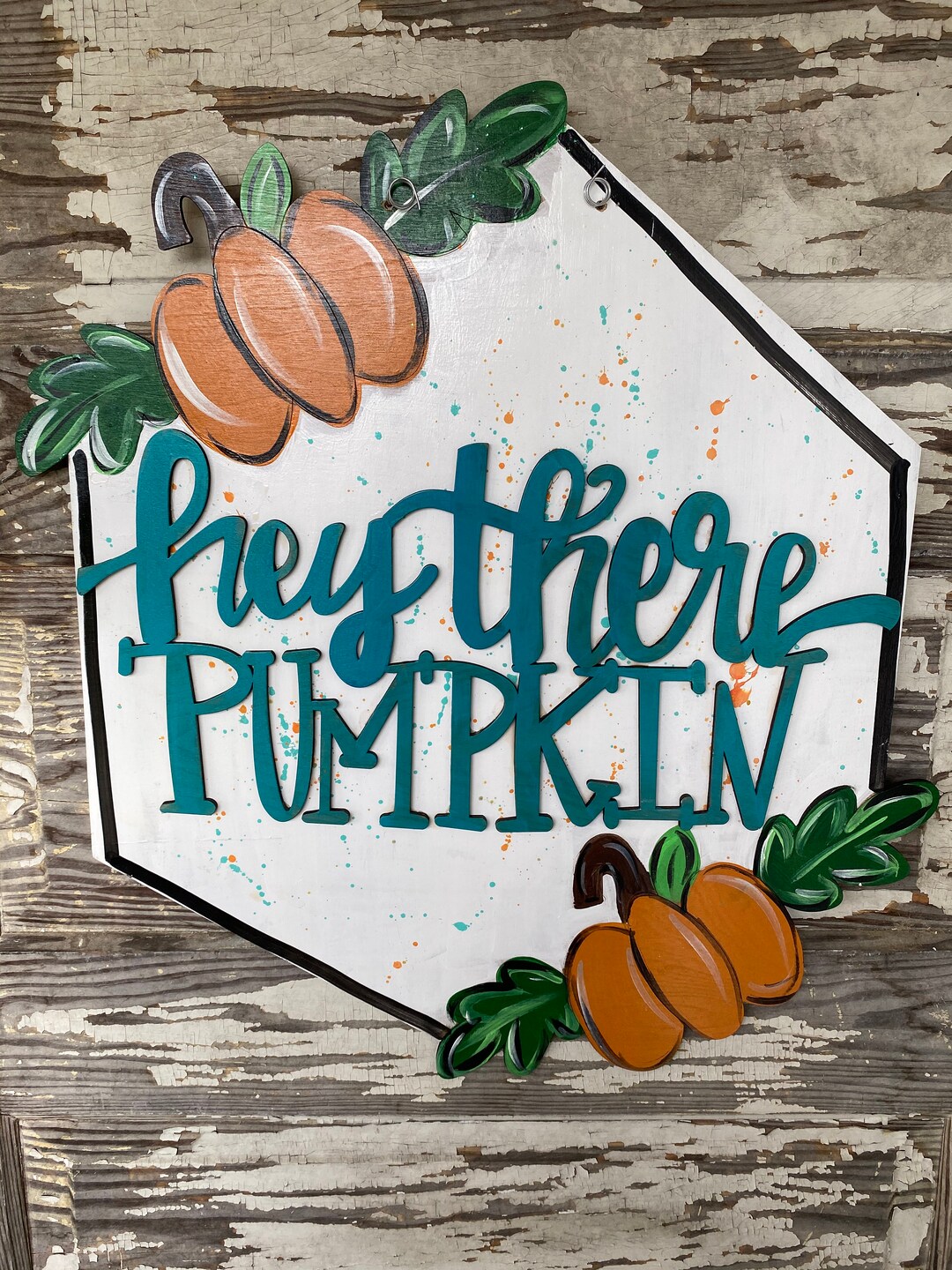 Fall Door Hanger - Pumpkin Door Decor - Autumn Door Sign - Thanksgiving ...