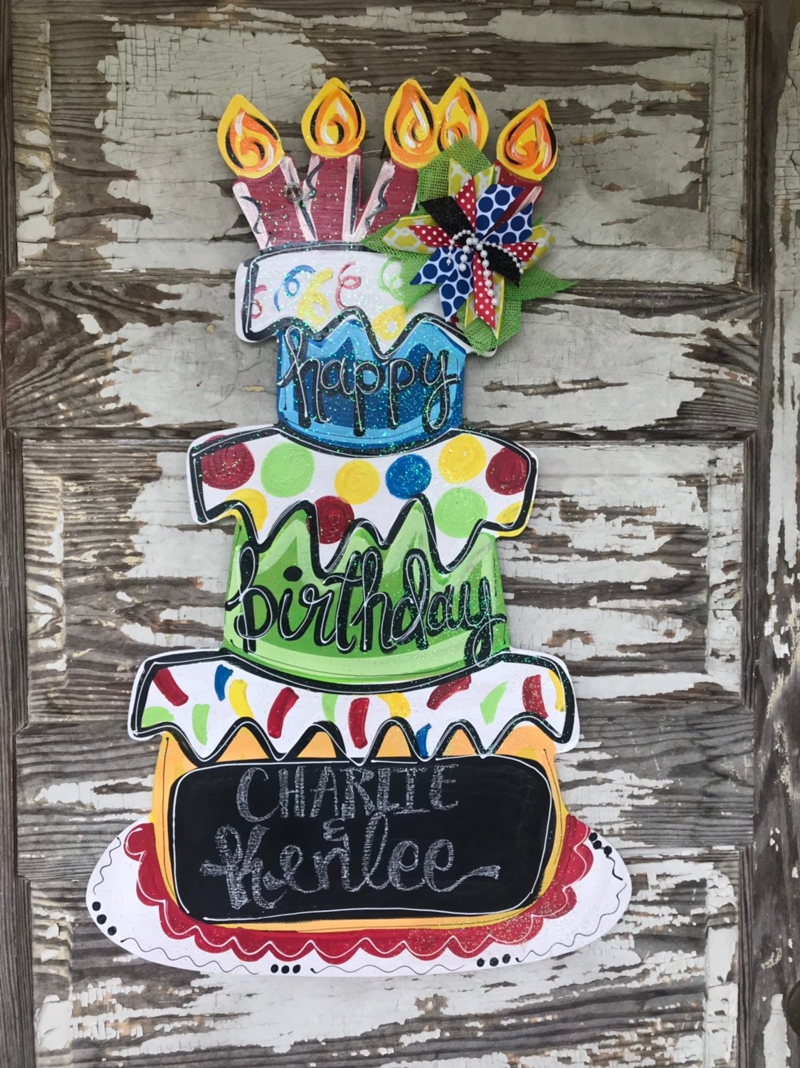 Birthday Door Hanger Personalized Door Hanger Chalkboard | Etsy