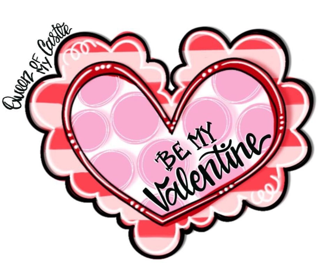 TEMPLATE Valentines Template - Door Hanger Template DIY Door Hanger ...