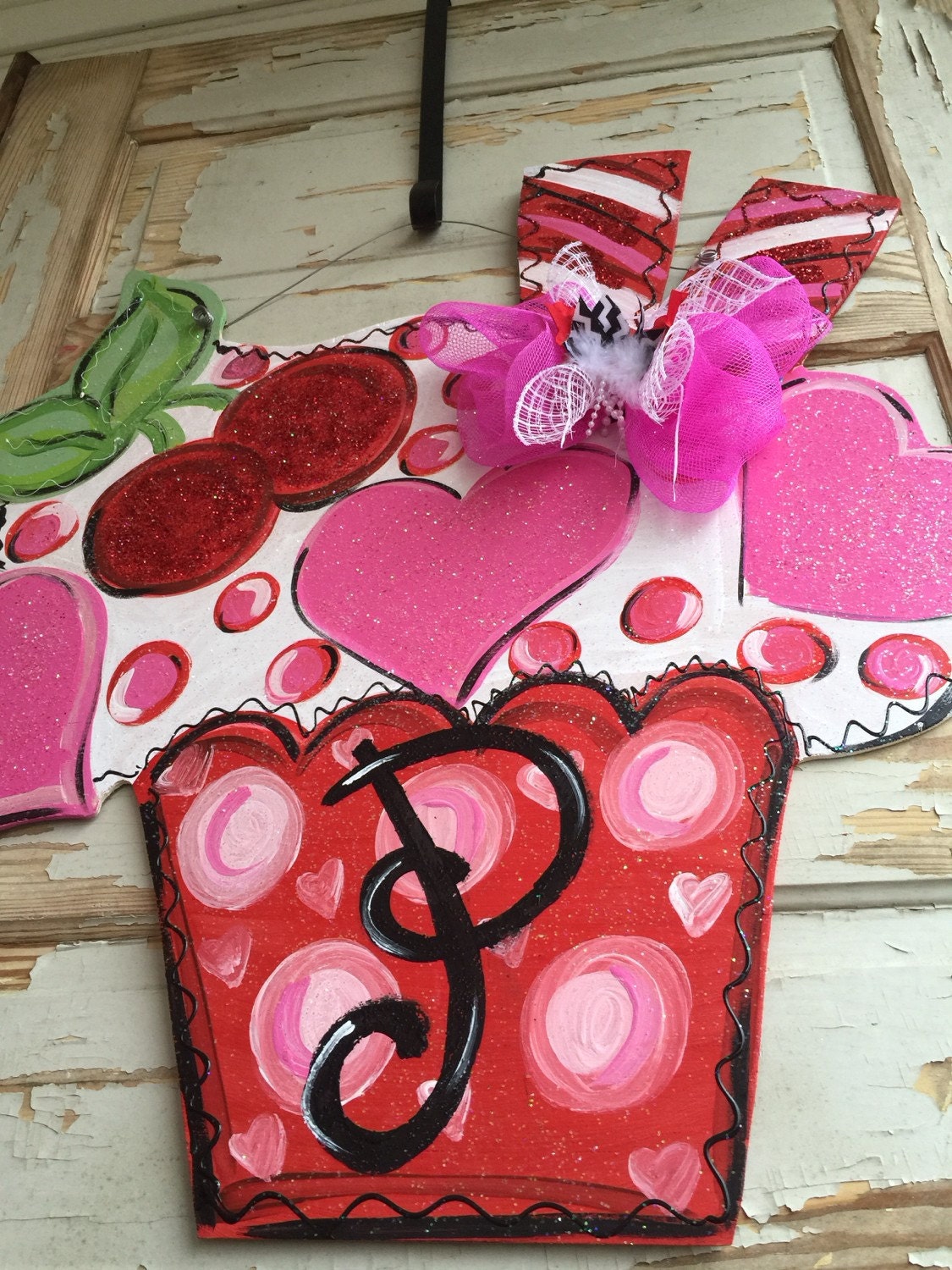 Valentine's Day Door Hanger Personalized Door Hanger | Etsy