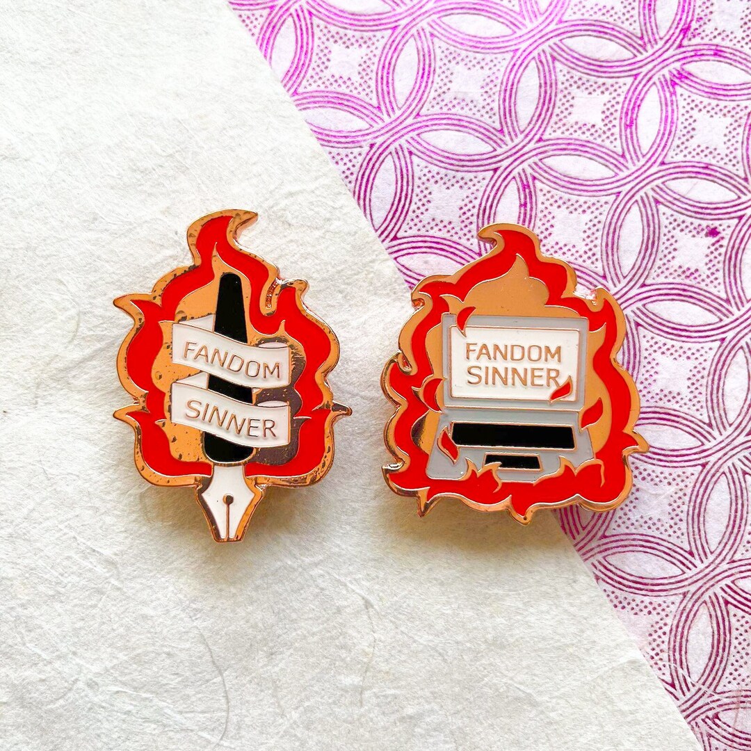 Writer Artist Author Enamel Pin Writers Work Fandom Fanfic Fanfiction ...