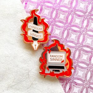 Writer Artist Author Enamel Pin Writers Work Fandom Fanfic Fanfiction ...